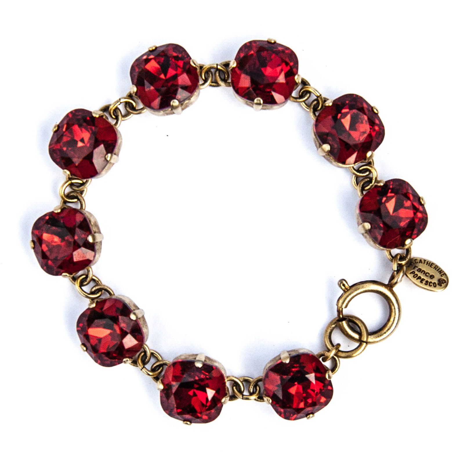 Large Stone Crystal Bracelet - All Colors in Silver and Gold