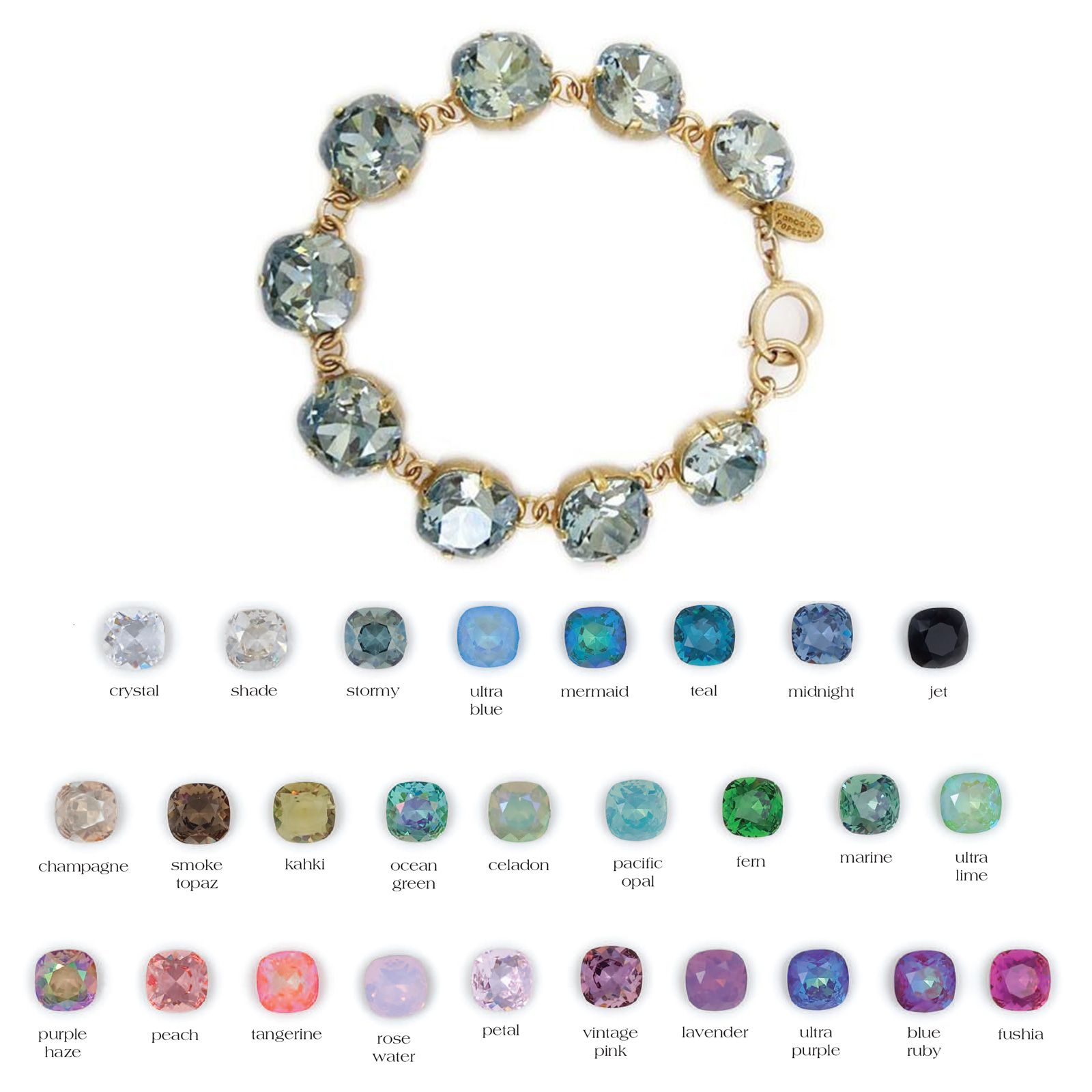 Catherine Popesco Large Stone Crystal Bracelet - Assorted Colors in ...
